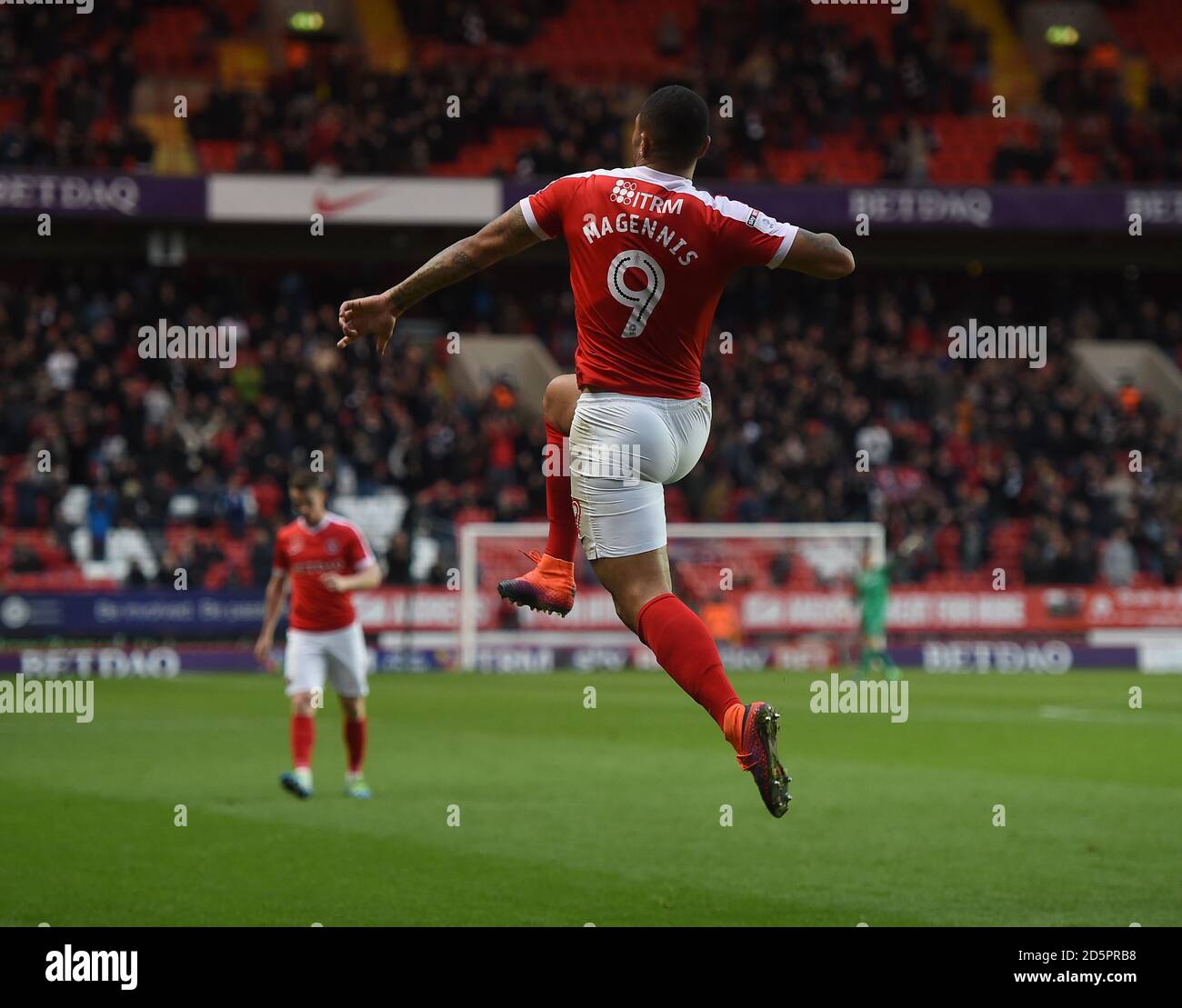 Charlton Athletic's Josh Magennis celebrates scoring their first goal ...