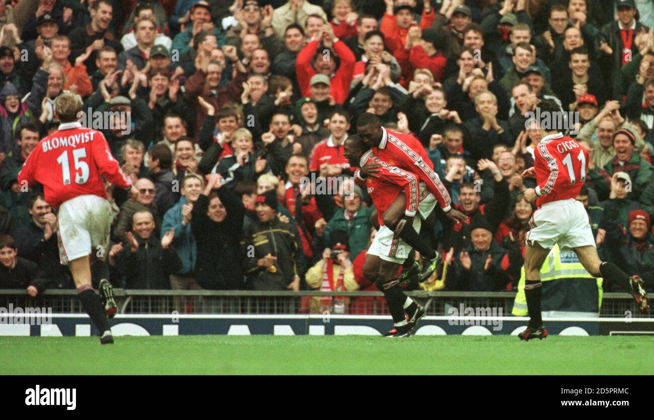 Celebration piggyback ride football hi-res stock photography and images ...