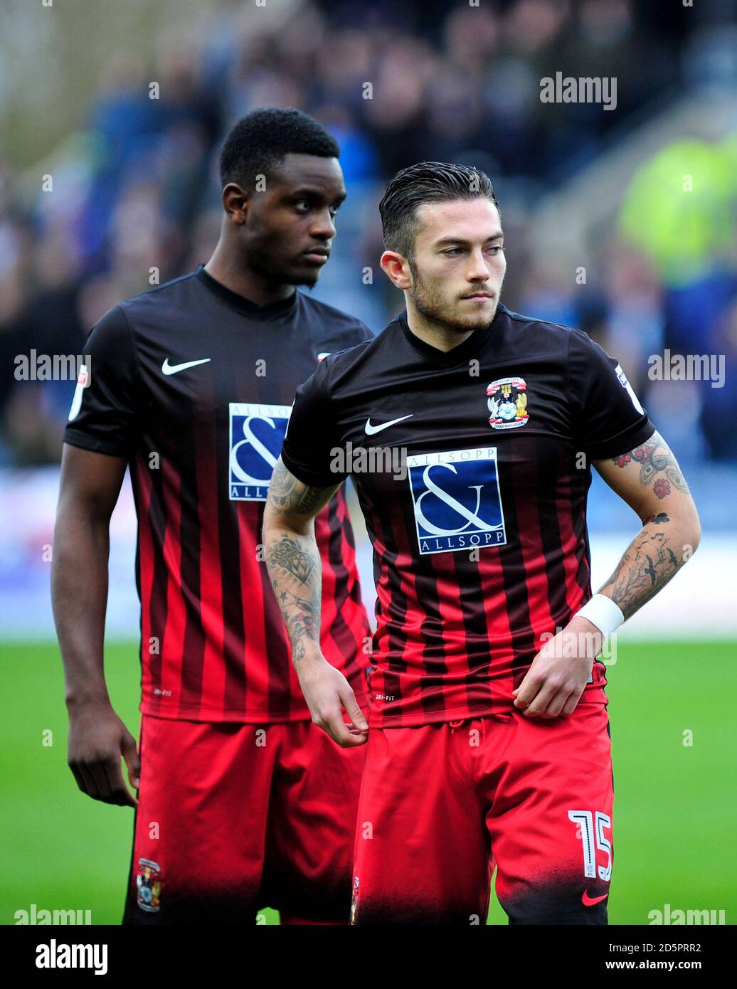 Coventry City's Andre Wright and Lewis Page Stock Photo - Alamy
