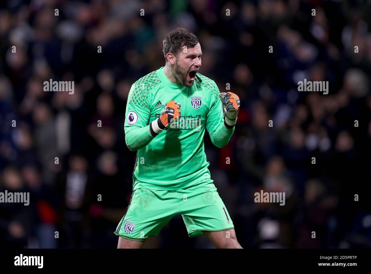 West bromwich albion goalkeeper ben foster celebrates hi-res stock ...