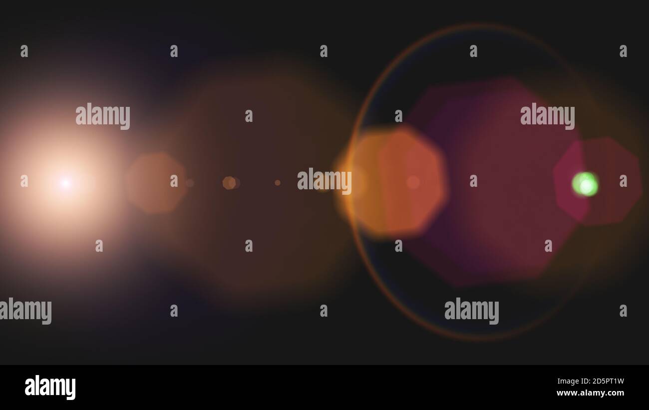 Light lens flare effect. 3d illustration Stock Photo - Alamy
