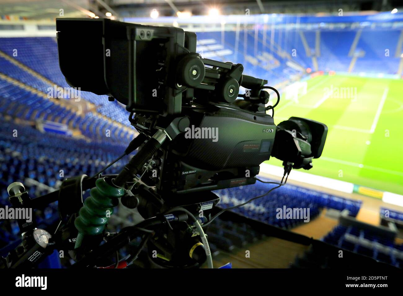 Television cameras in the gantry at the King Power Stadium Stock Photo ...