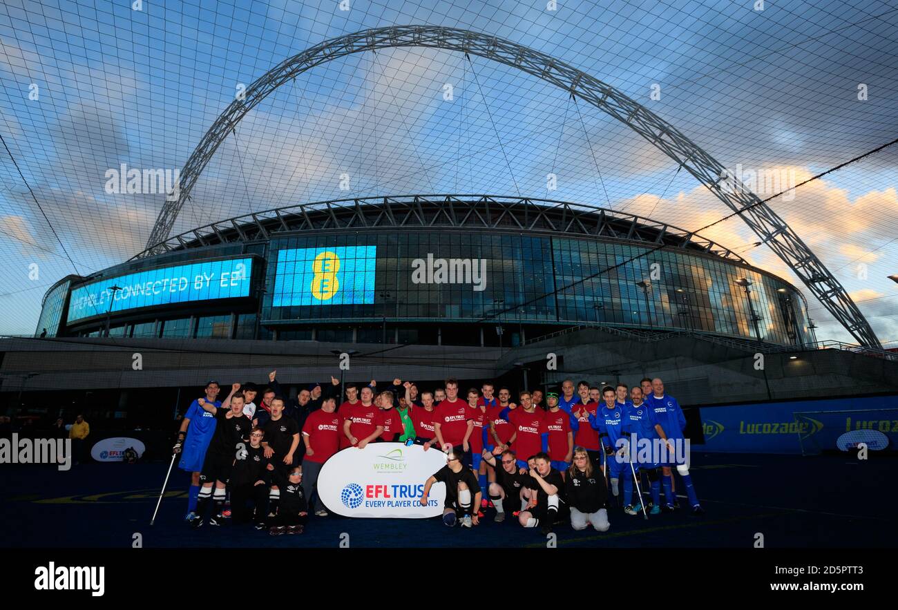 Participant's from the Power League demonstration pose for a photograph ...