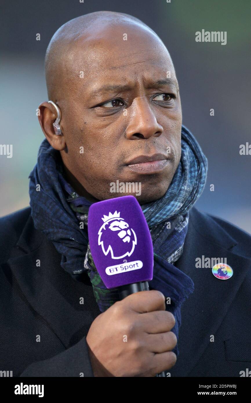 BT Sport pundit Ian Wright Stock Photo - Alamy