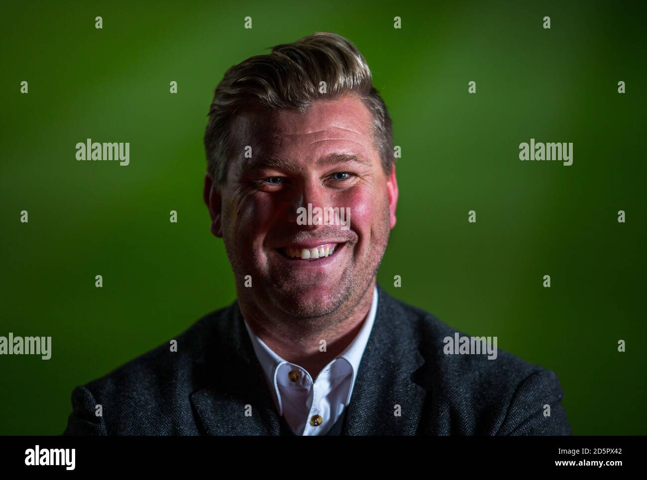 Charlton Athletic's new manager Karl Robinson poses after his press ...
