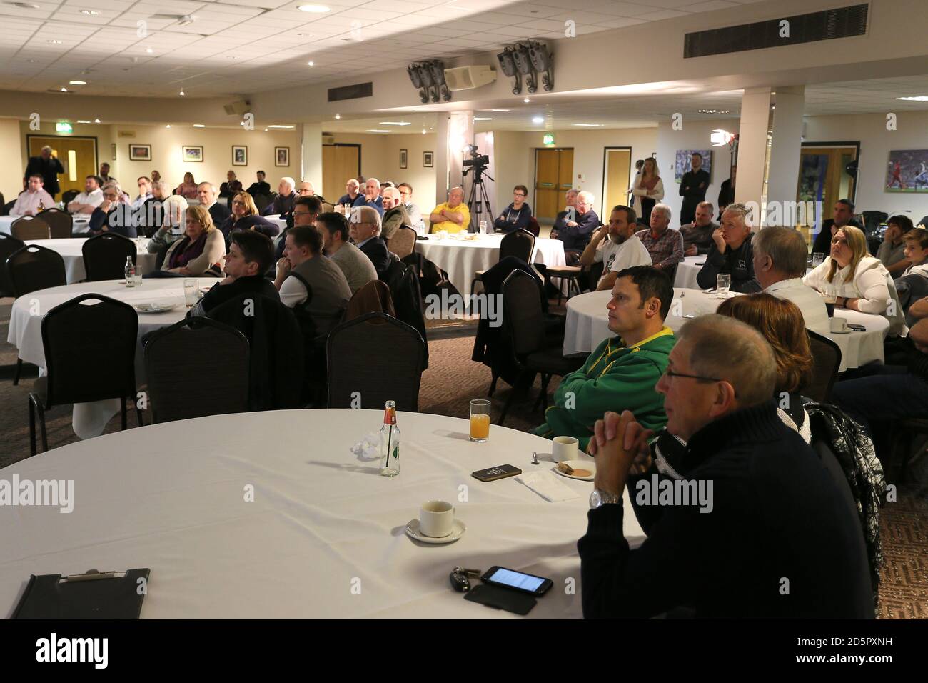 Football fans listening during the EFL fan forum 'Every Fan Counts ...