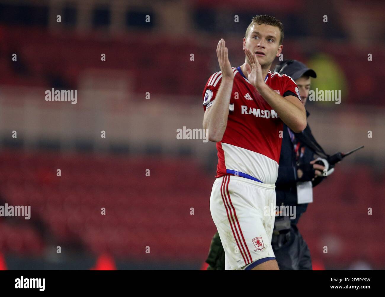 Middlesbrough's Ben Gibson celebrates the win Stock Photo - Alamy