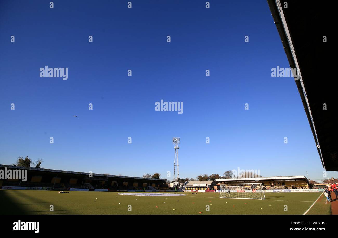 A general view of the Abbey Stadium Stock Photo - Alamy