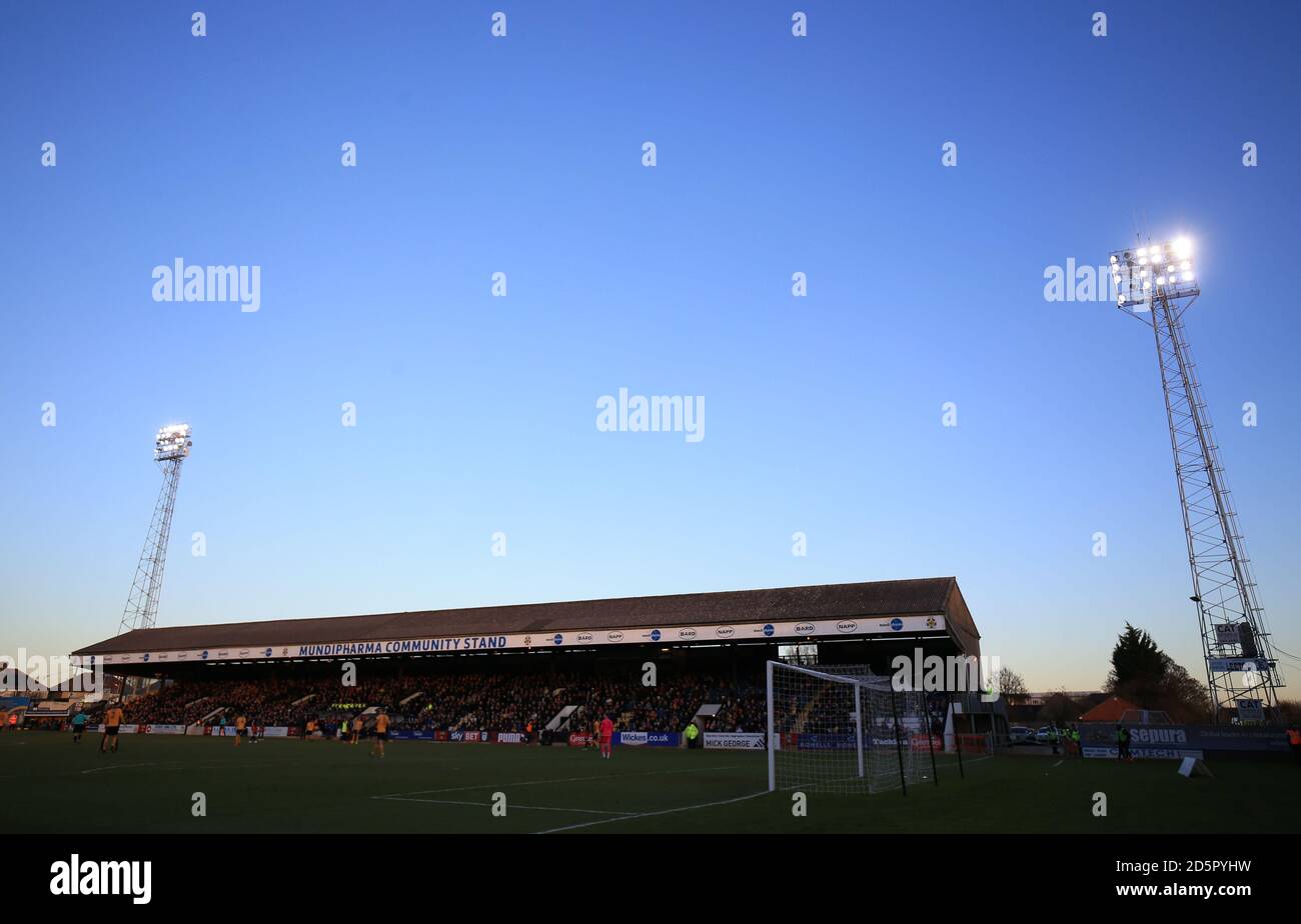 A general view of the Abbey Stadium during the game Stock Photo - Alamy