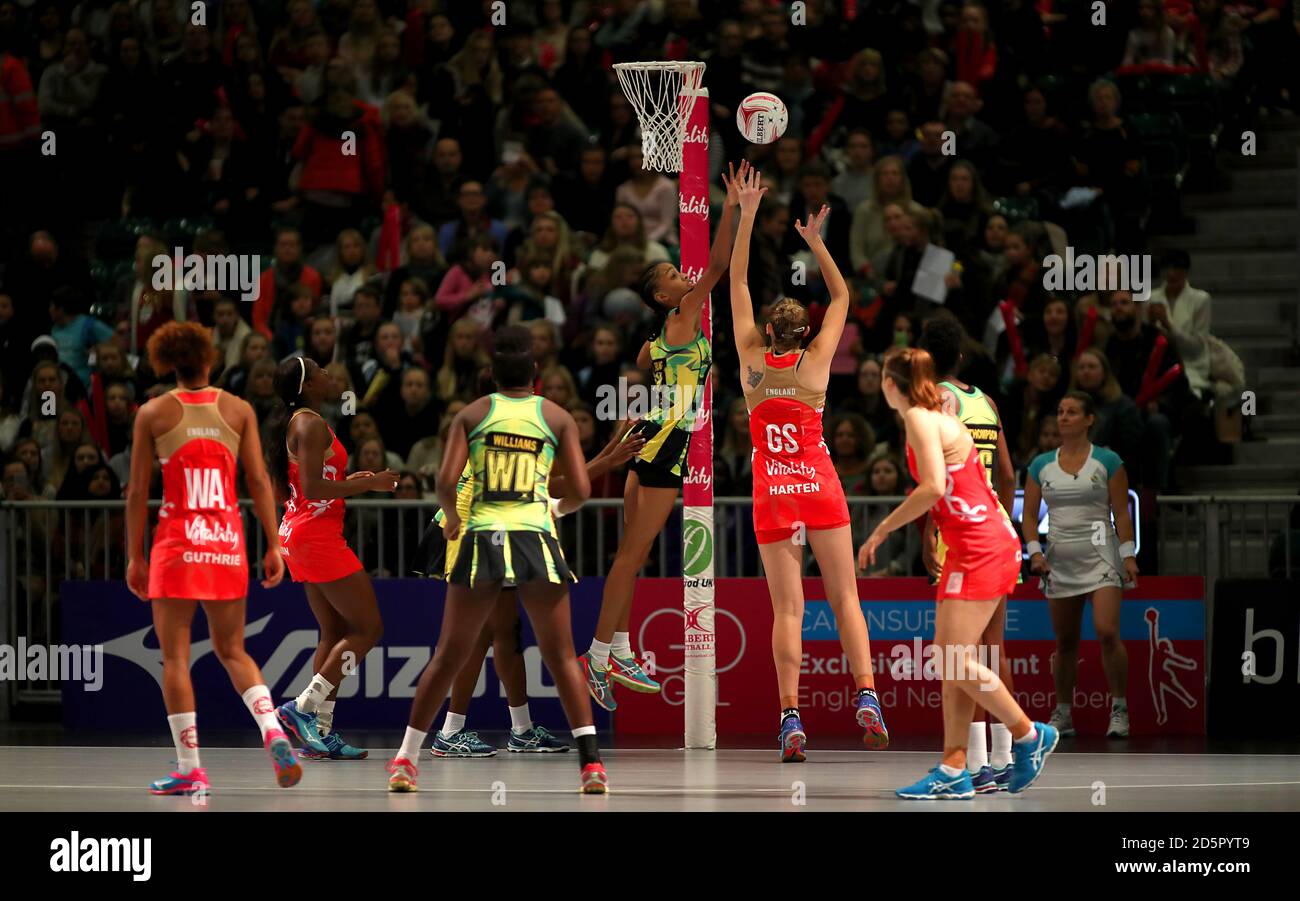 England's Jo Harten makes an attempt at goal Stock Photo - Alamy