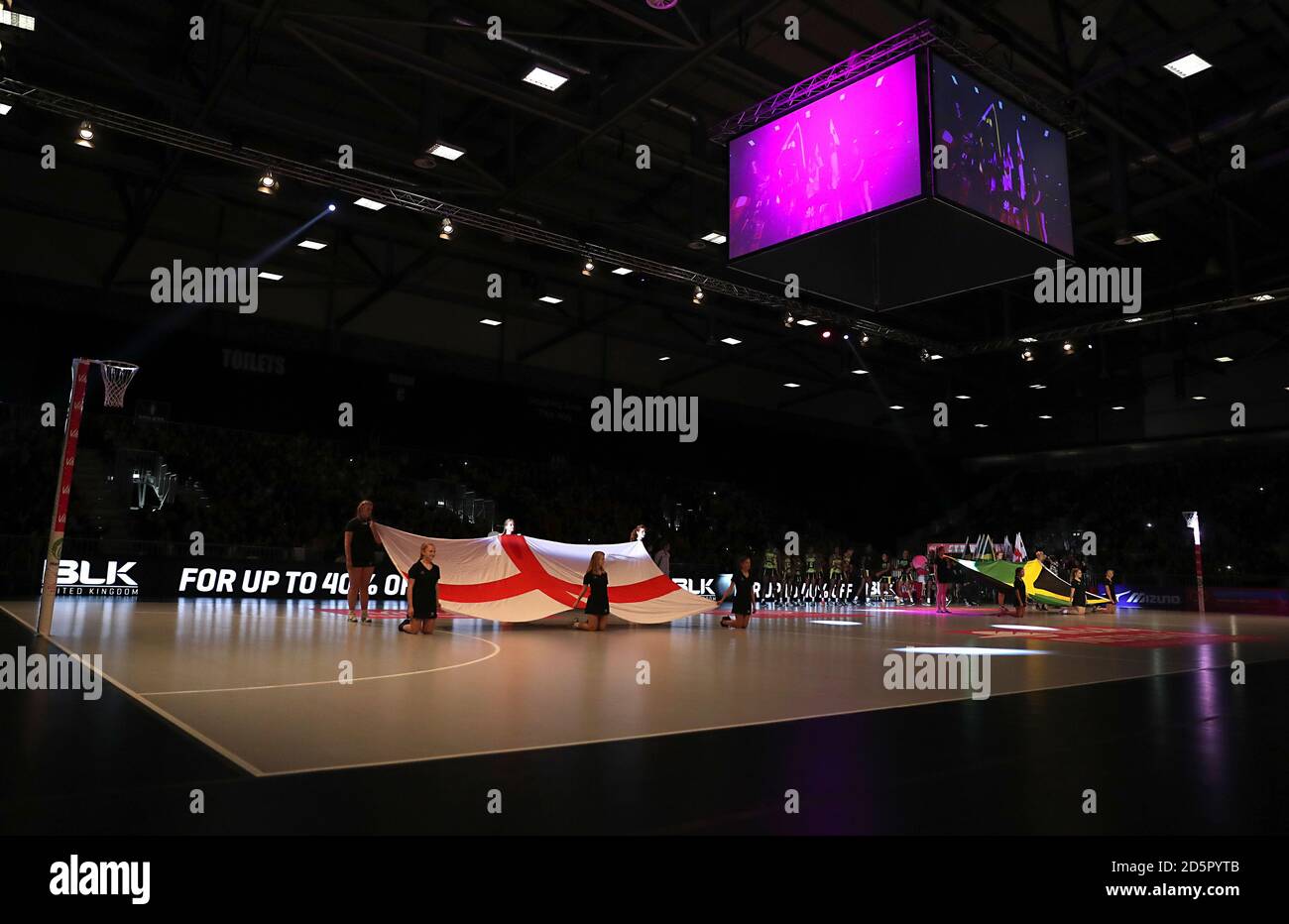 Netball england flags hi-res stock photography and images - Alamy