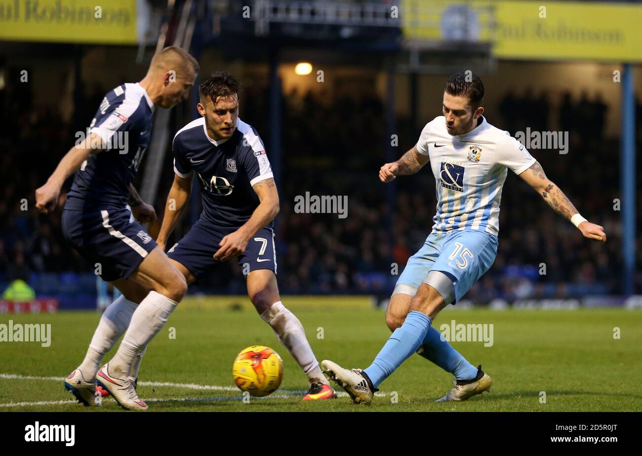 Coventry City's Lewis Page in action Stock Photo - Alamy