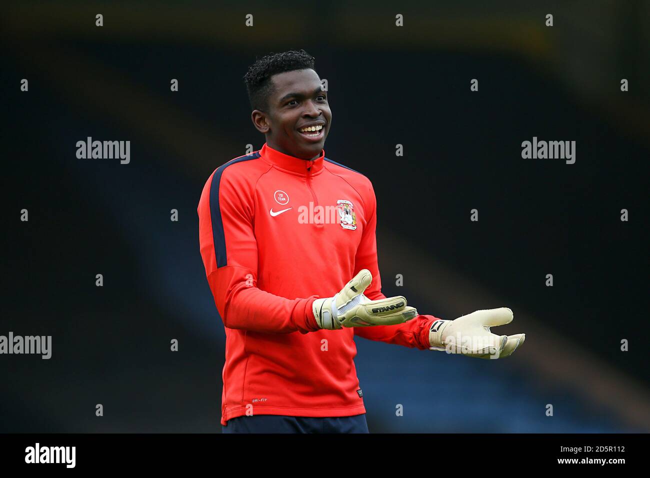 Coventry City goalkeeper Reice Charles-Cook warming up prior to the ...