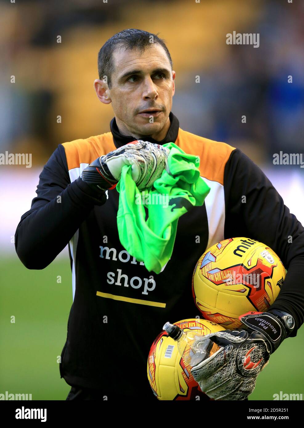 Wolverhampton Wanderers goalkeeper coach Pat Mountain during the warm ...