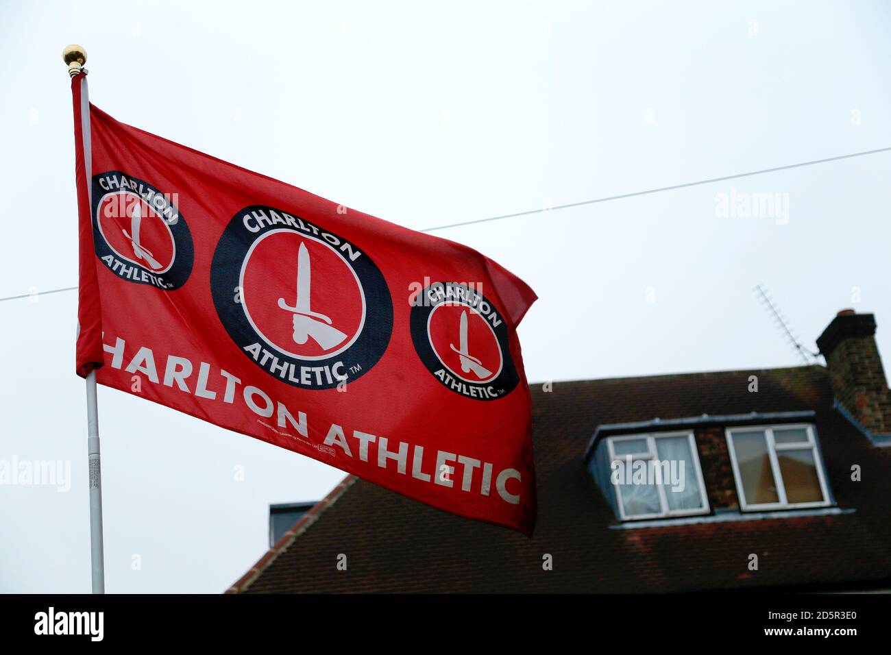 A Charlton Athletic flag Stock Photo - Alamy