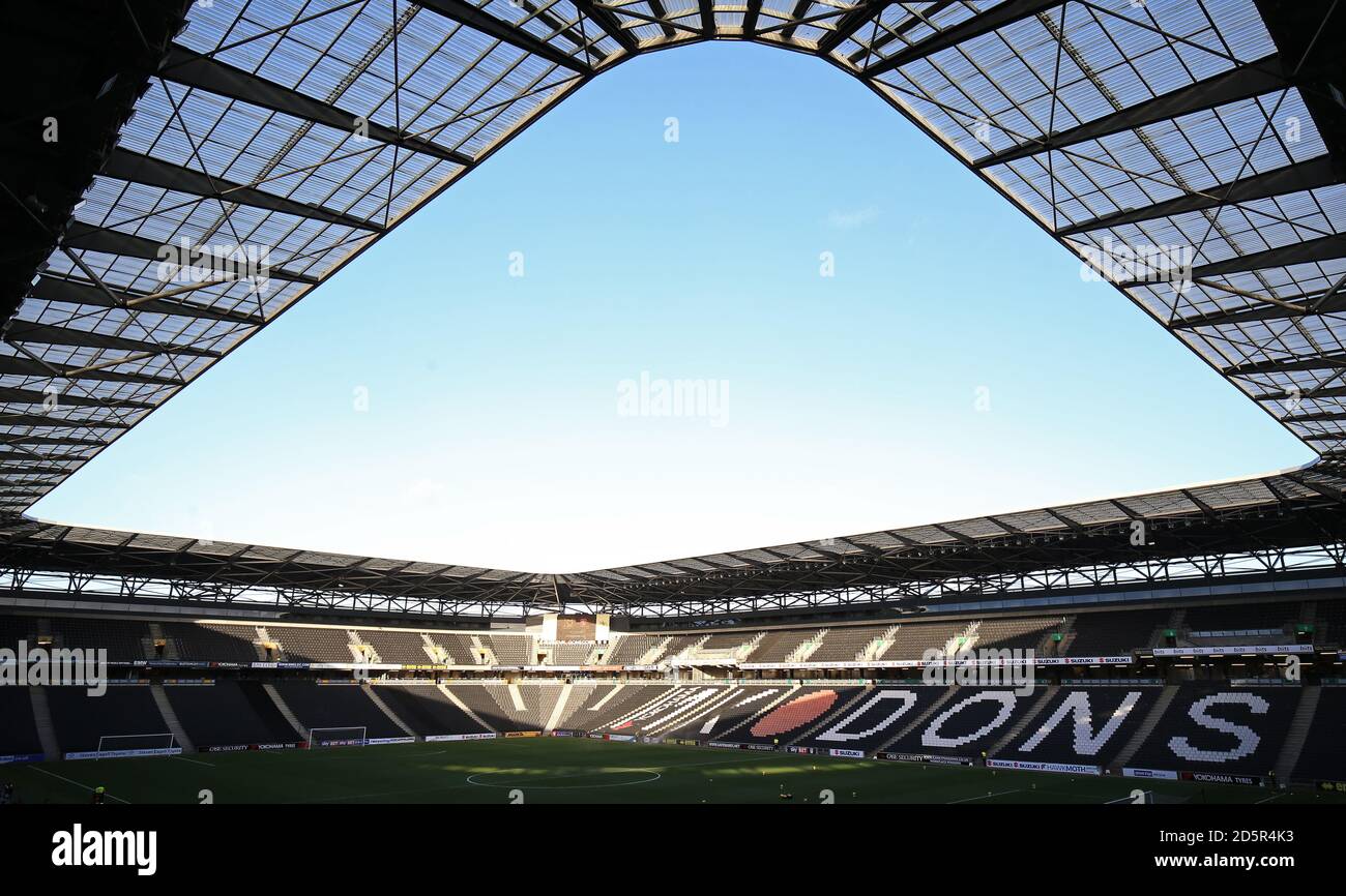 A general view inside Stadium MK before the game between MK Dons' and ...