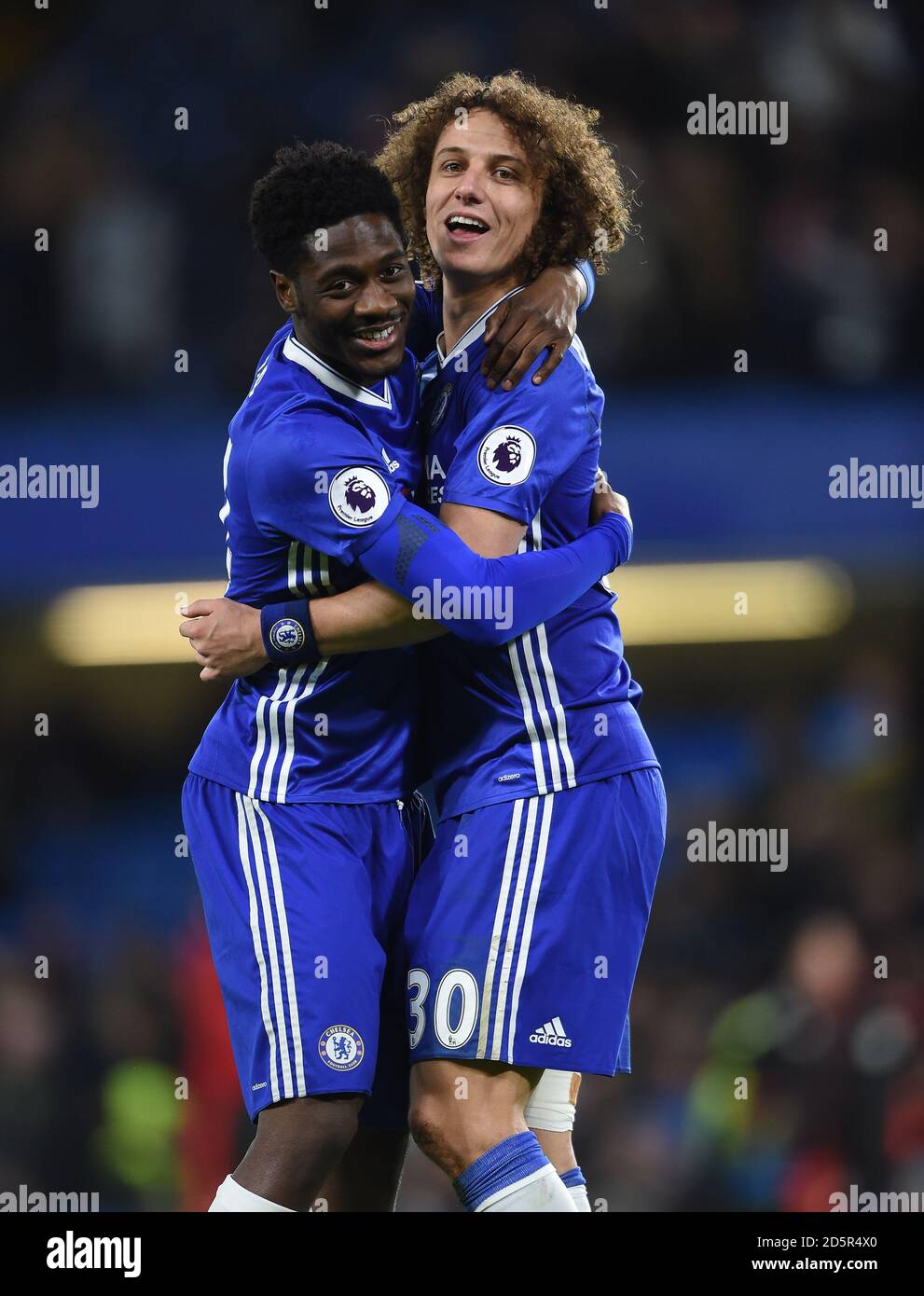 Chelsea's David Luiz (right) and Ola Aina celebrate Stock Photo - Alamy