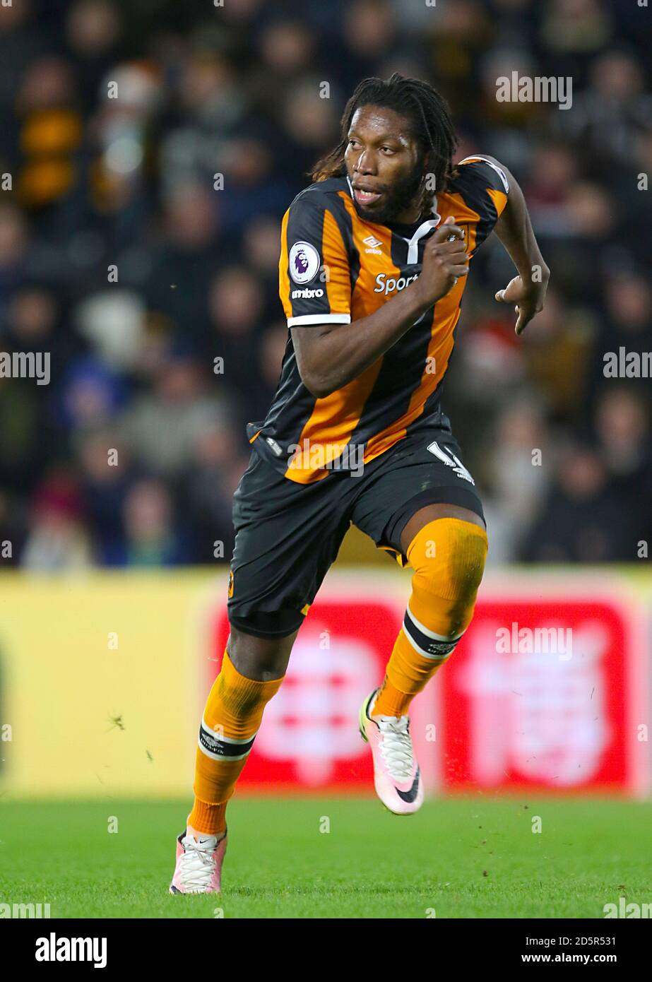 Hull City's Dieumerci Mbokani in action Stock Photo - Alamy
