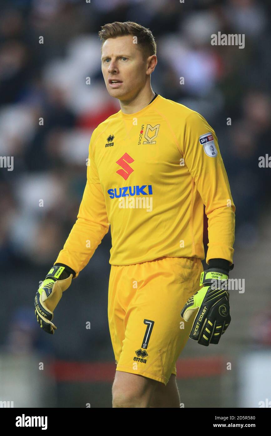 MK Dons goalkeeper David Martin Stock Photo - Alamy