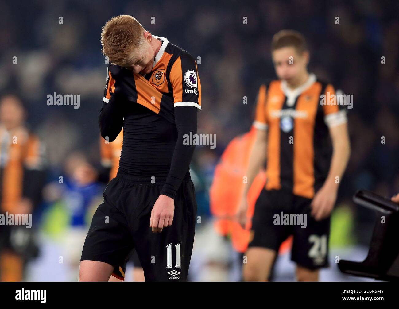 Hull City's Sam Clucas walks off the pitch after the game Stock Photo ...