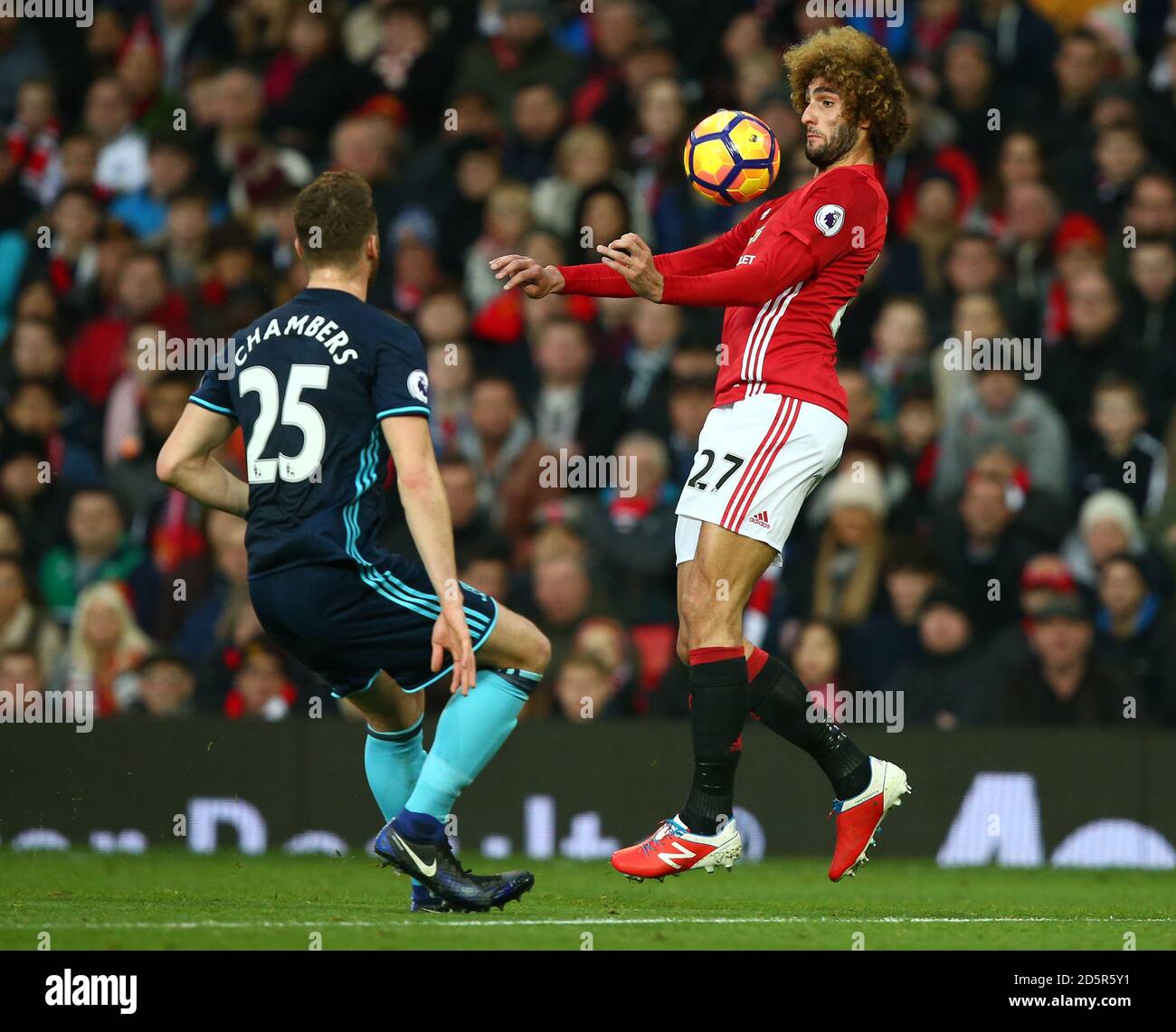 Manchester United's Marouane Fellaini and Middlesbrough's Calum ...