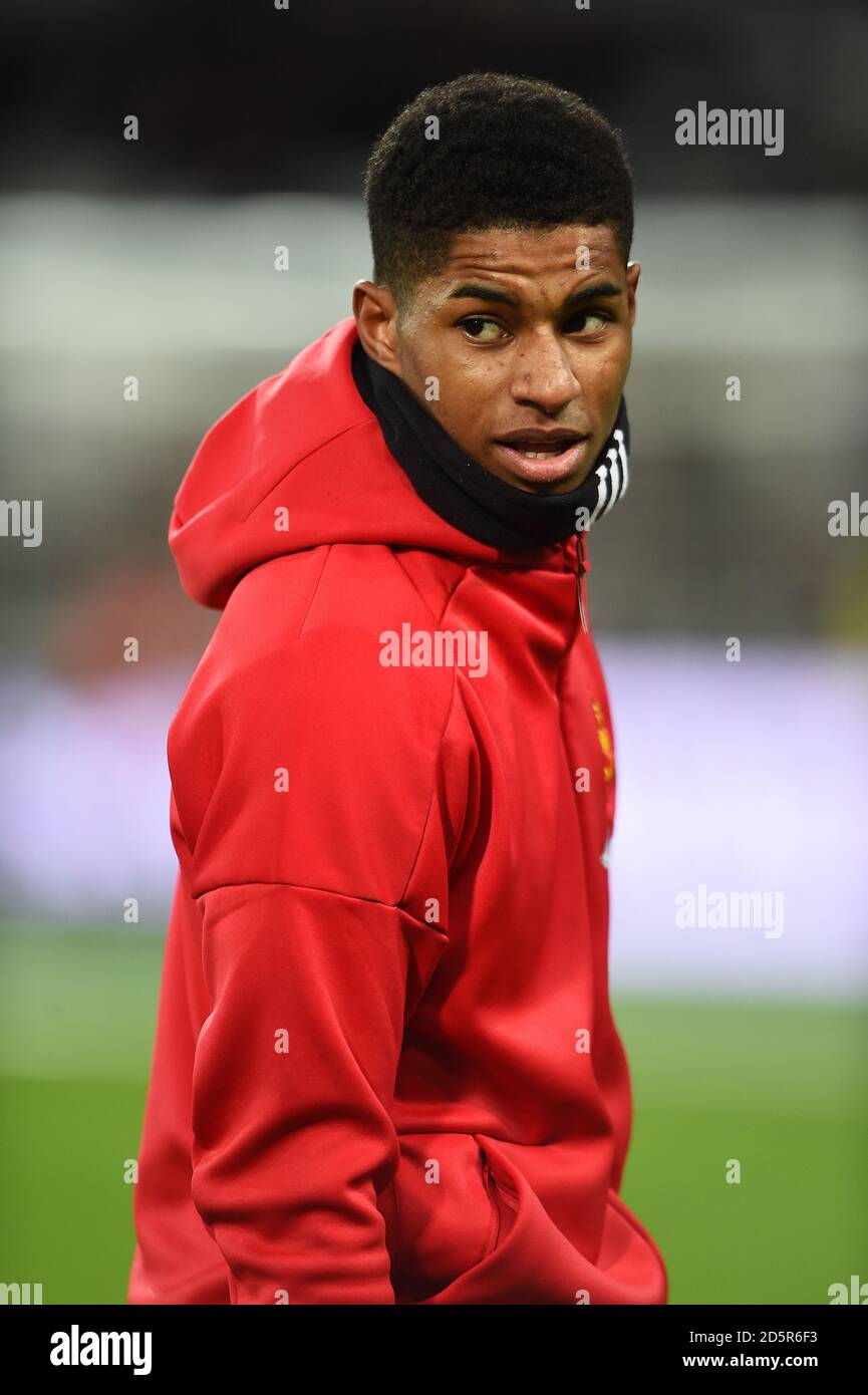 Manchester United's Marcus Rashford before the game Stock Photo - Alamy
