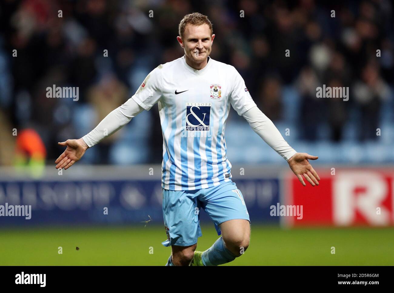 Coventry City's Stuart Beavon celebrates scoring their second goal ...