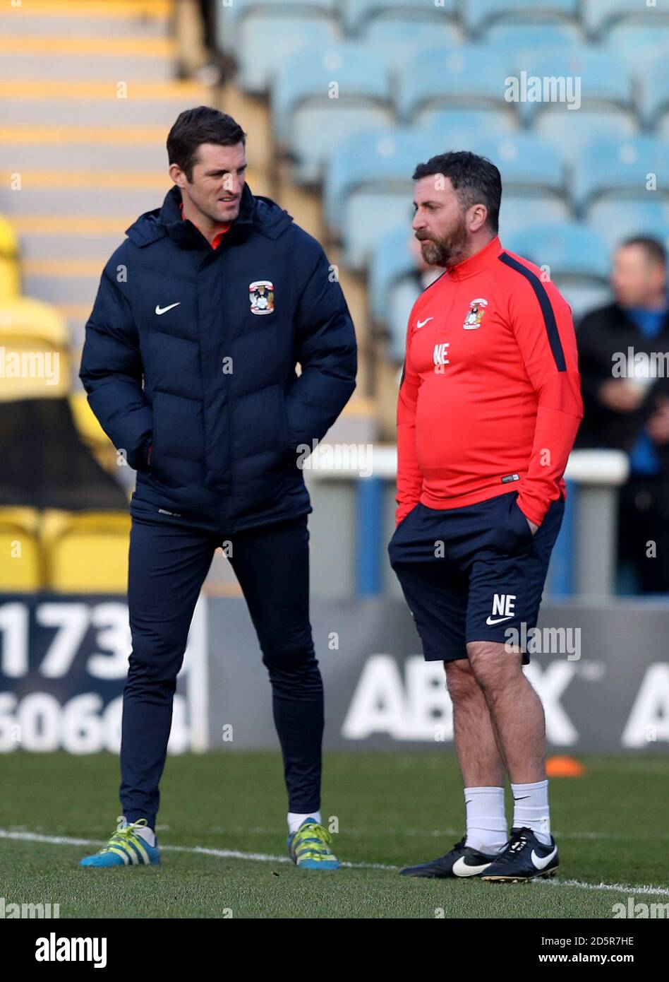 Sam Ricketts (left) and Coventry City's Under 21's coach Nicky Eaden ...