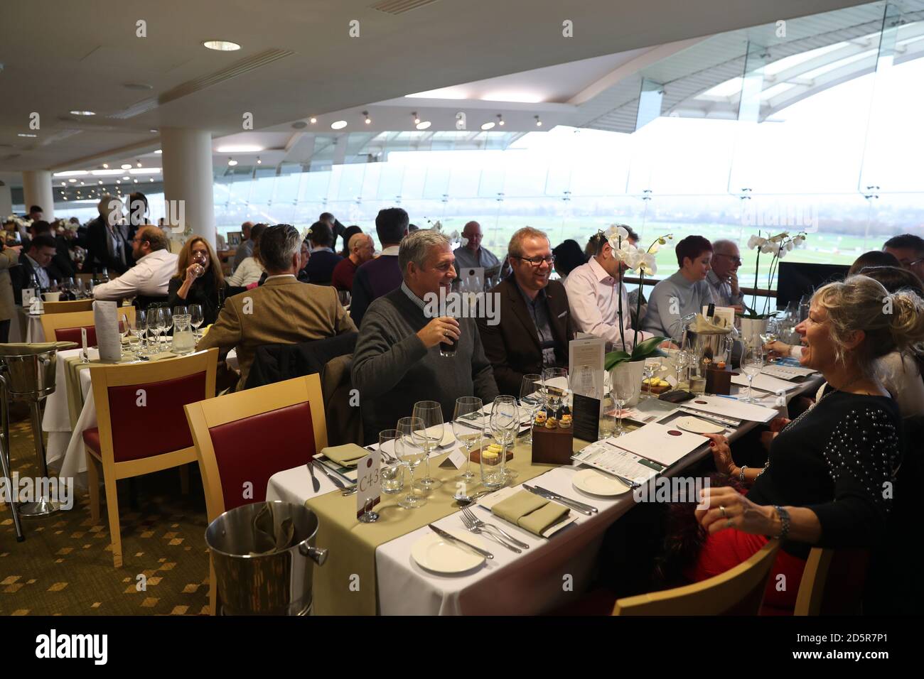 Racegoers soak up the hospitality in the Panoramic Restaurant at ...