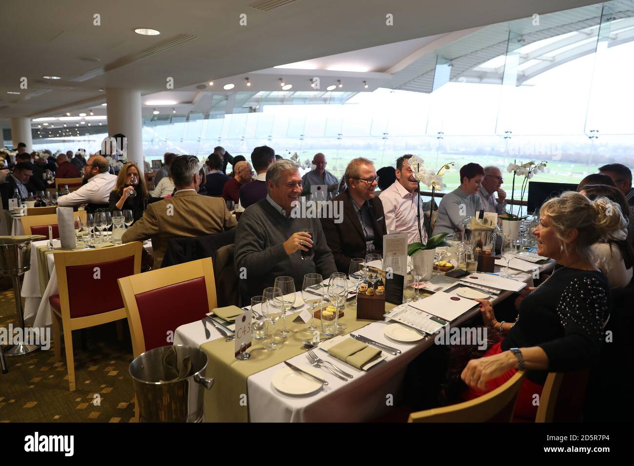 Racegoers soak up the hospitality in the Panoramic Restaurant at ...