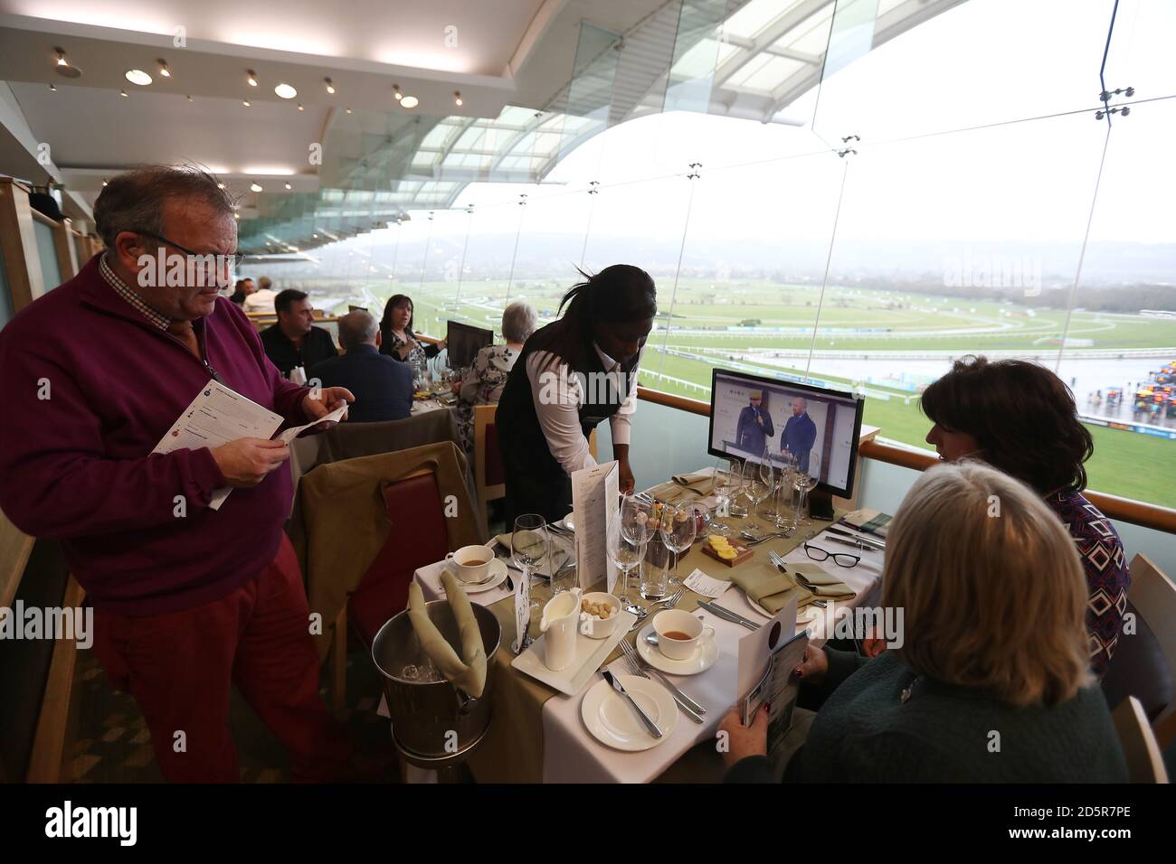 Racegoers soak up the hospitality in the Panoramic Restaurant at ...