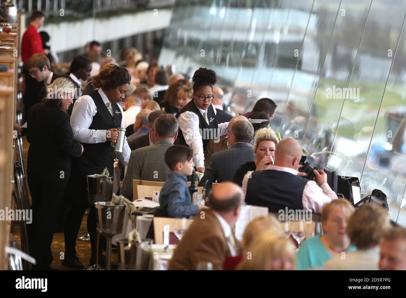 Racegoers soak up the hospitality in the Panoramic Restaurant at ...