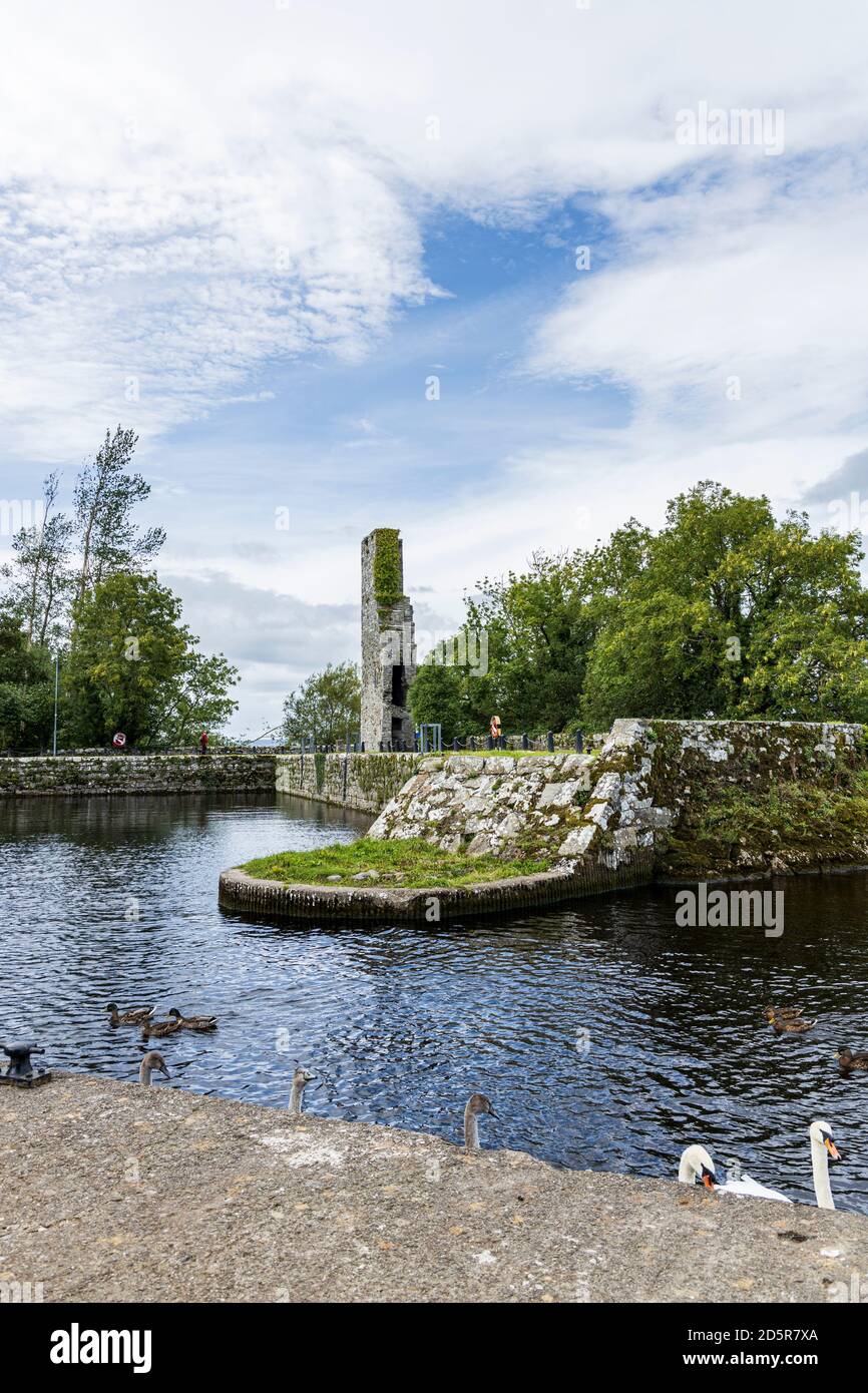 Garrykennedy Castle, ruined tower house beside Lough Derg was once an O ...