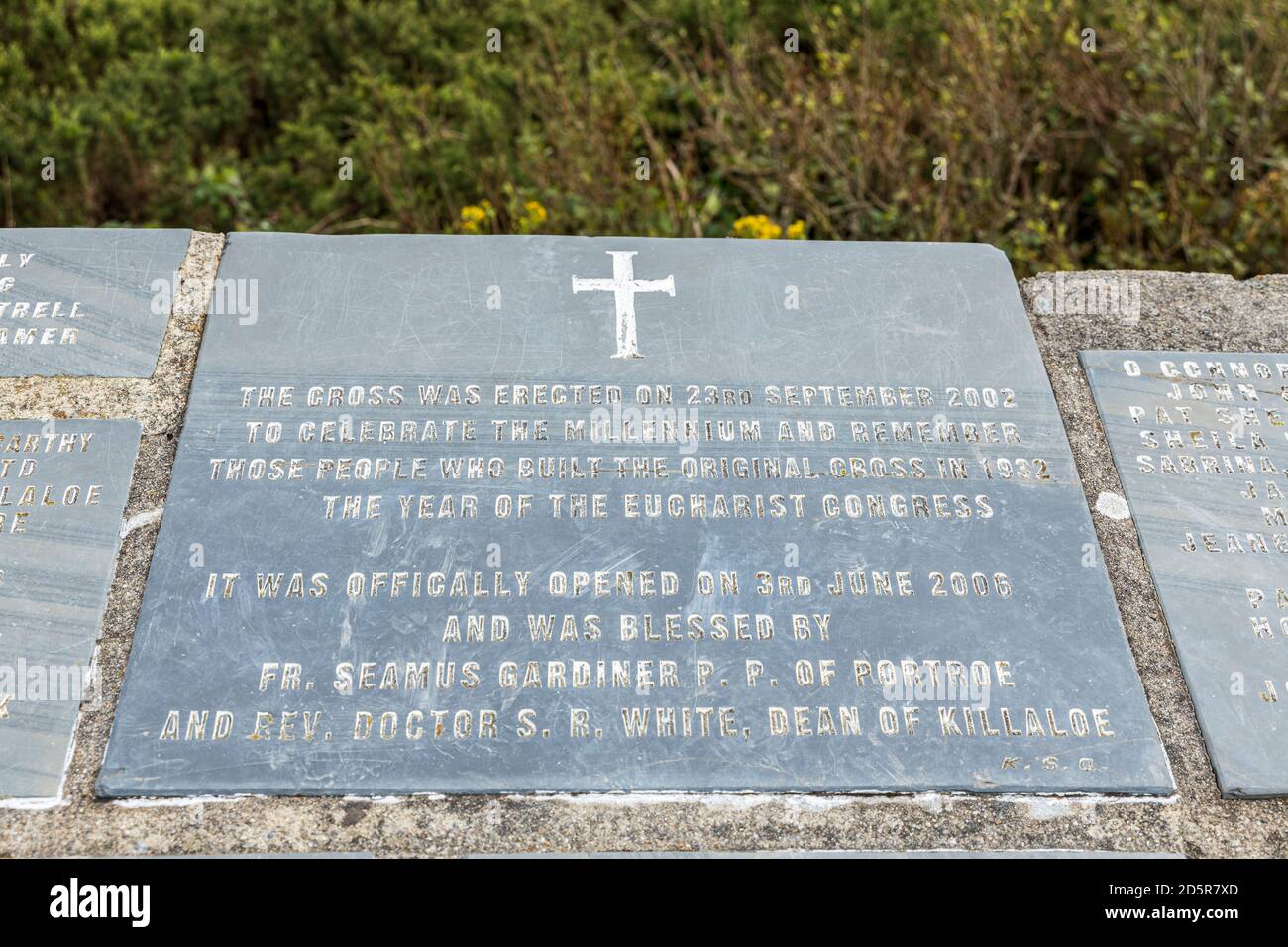 Information plaque at the Millenium Cross, Portroe, County Tipperary ...