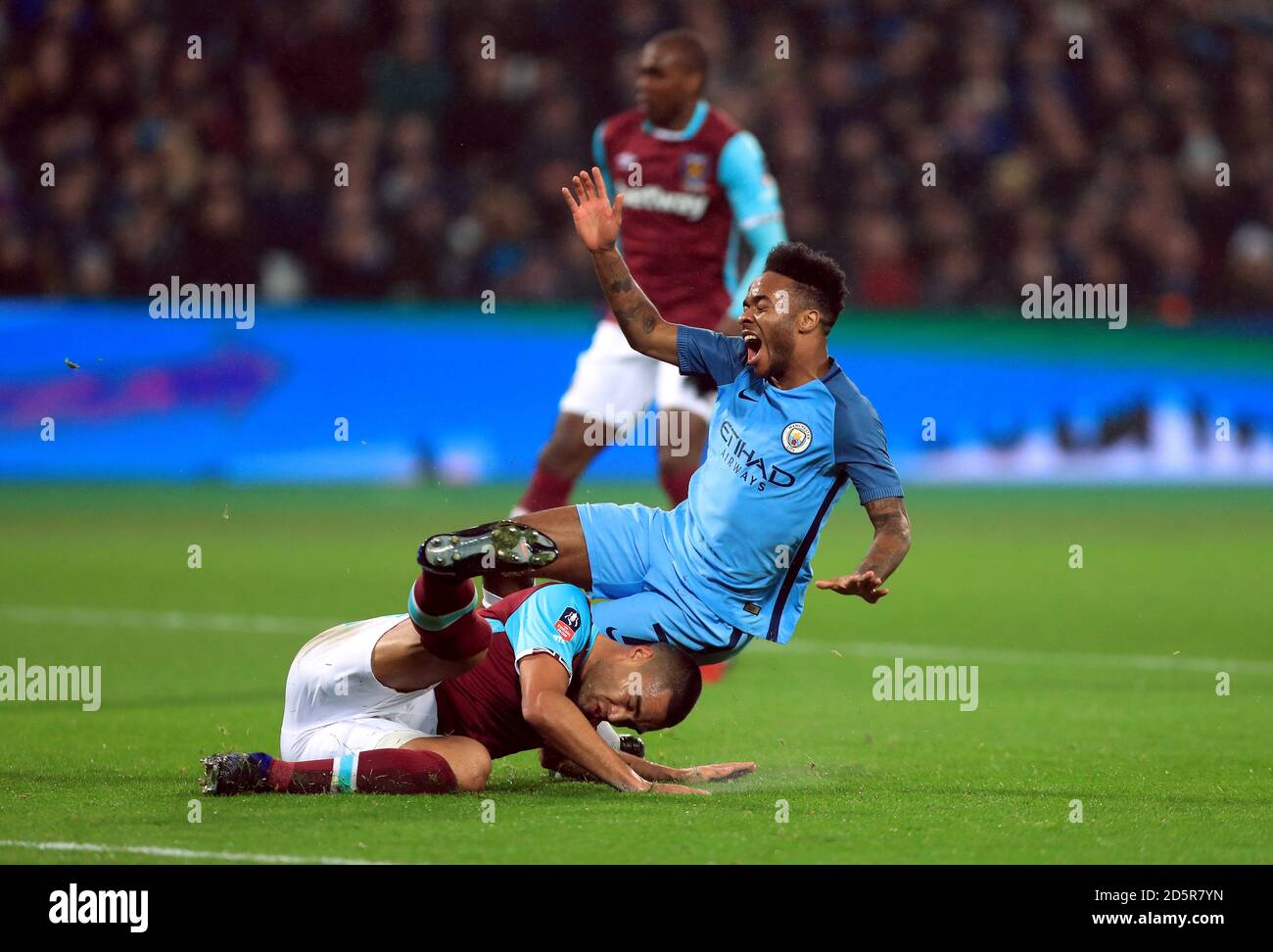 Challenges manchester citys raheem sterling hi-res stock photography ...
