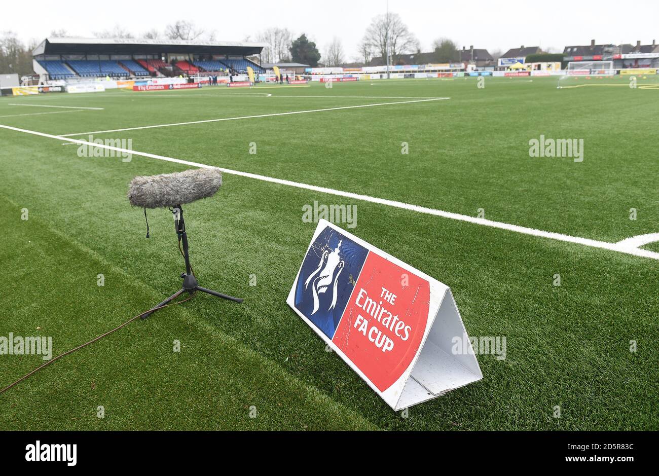 A general view of Sutton United's stadium, Borough Sports Ground Stock ...