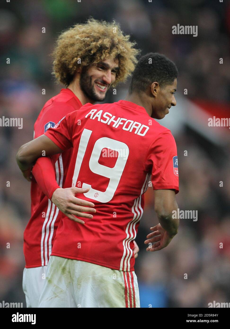 Manchester United's Marcus Rashford celebrates scoring his side's ...