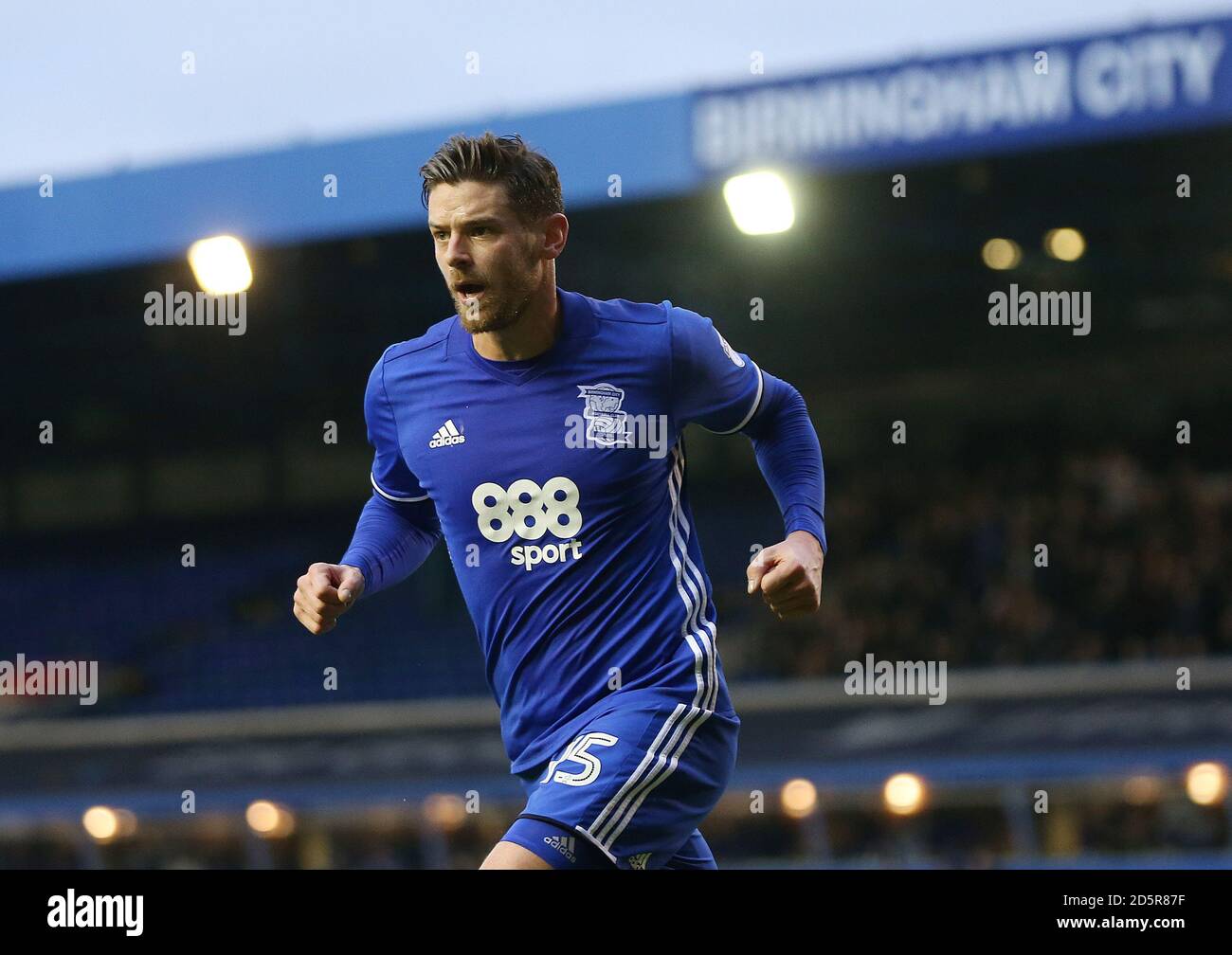 Birmingham City's Lukas Jutkiewicz celebrates scorin against Newcastle ...
