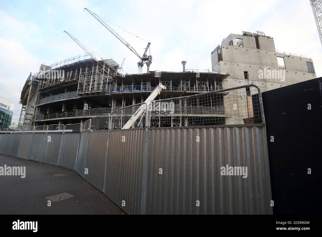 A general view of construction work on Tottenham Hotspurs' new stadium ...