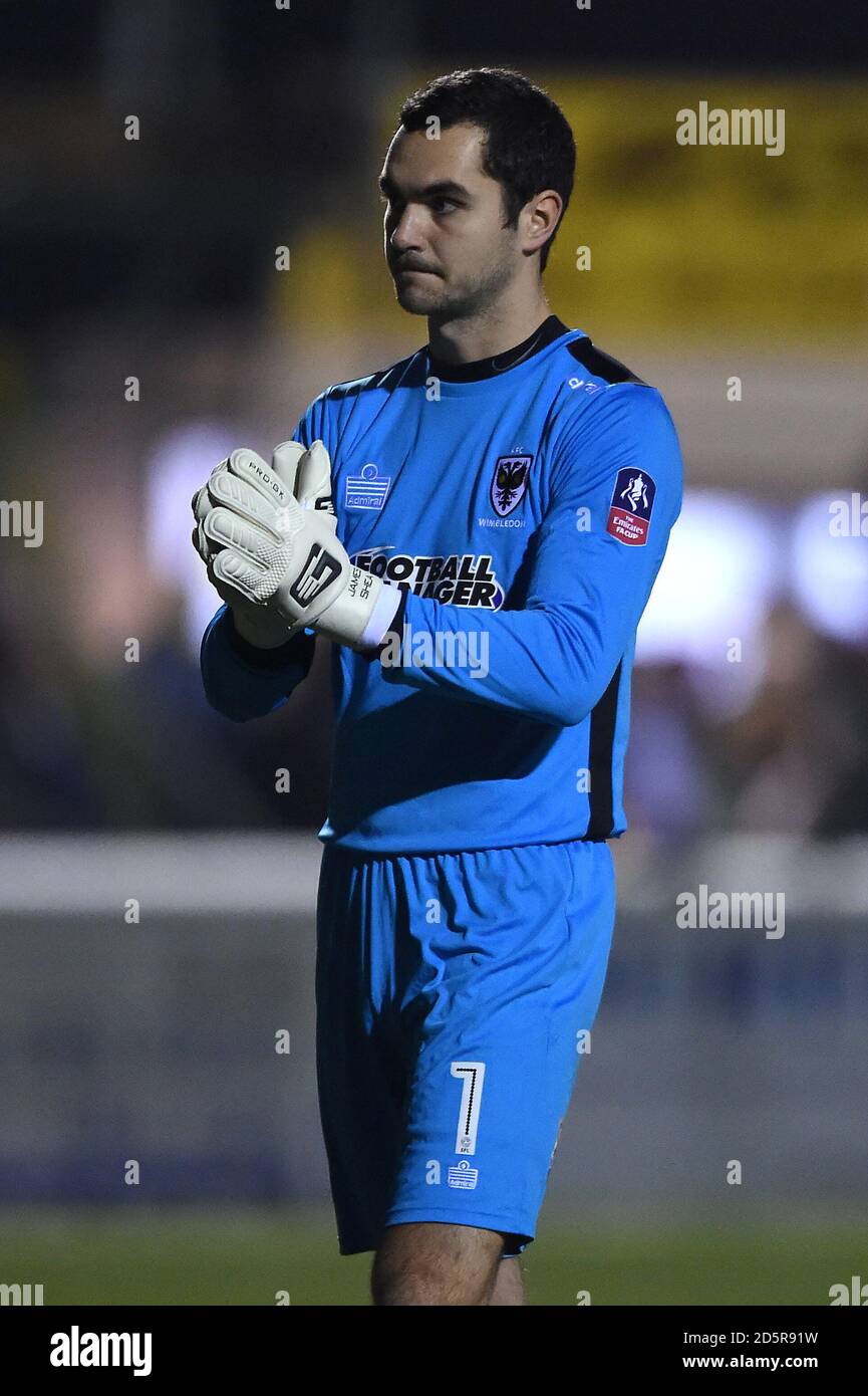 AFC Wimbledon goalkeeper James Shea Stock Photo - Alamy