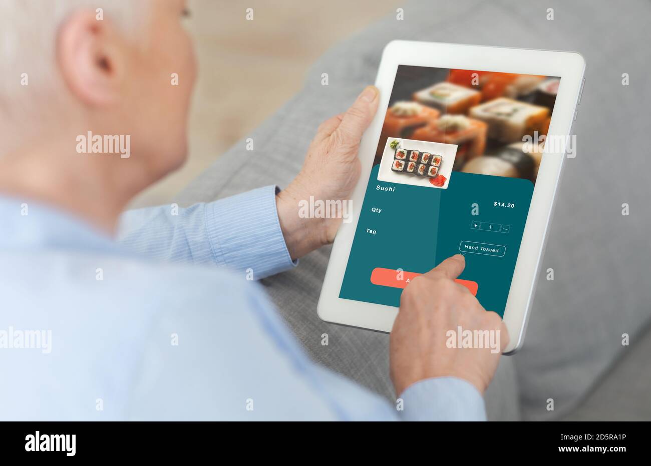 Simple application for online ordering and delivery of food for senior ...
