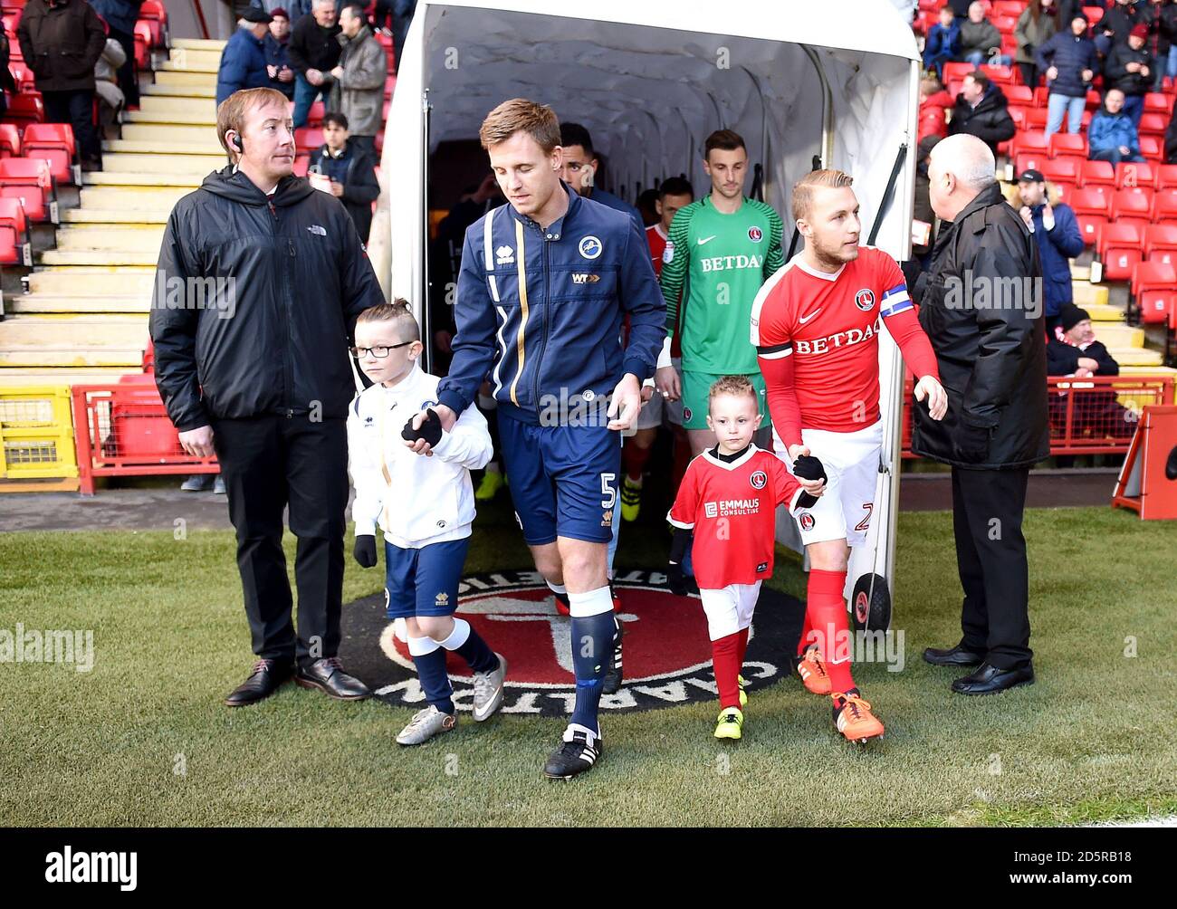 Millwall's Tony Craig (left) and Charlton Athletic's Chris Solly (right ...
