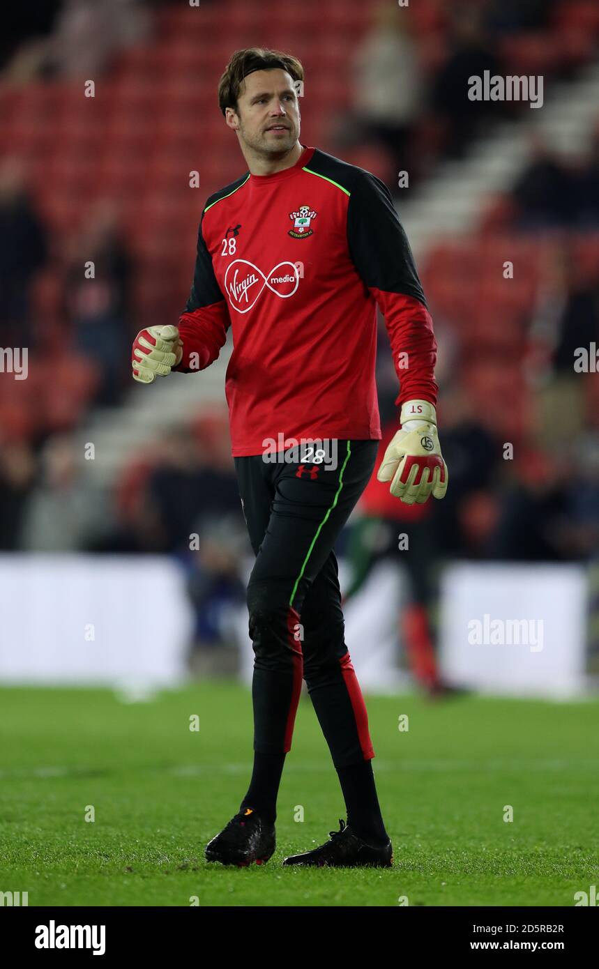 Southampton goalkeeper Stuart Taylor Stock Photo - Alamy