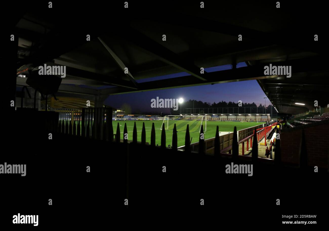 General view of the Cherry Red records stadium before kick off Stock ...