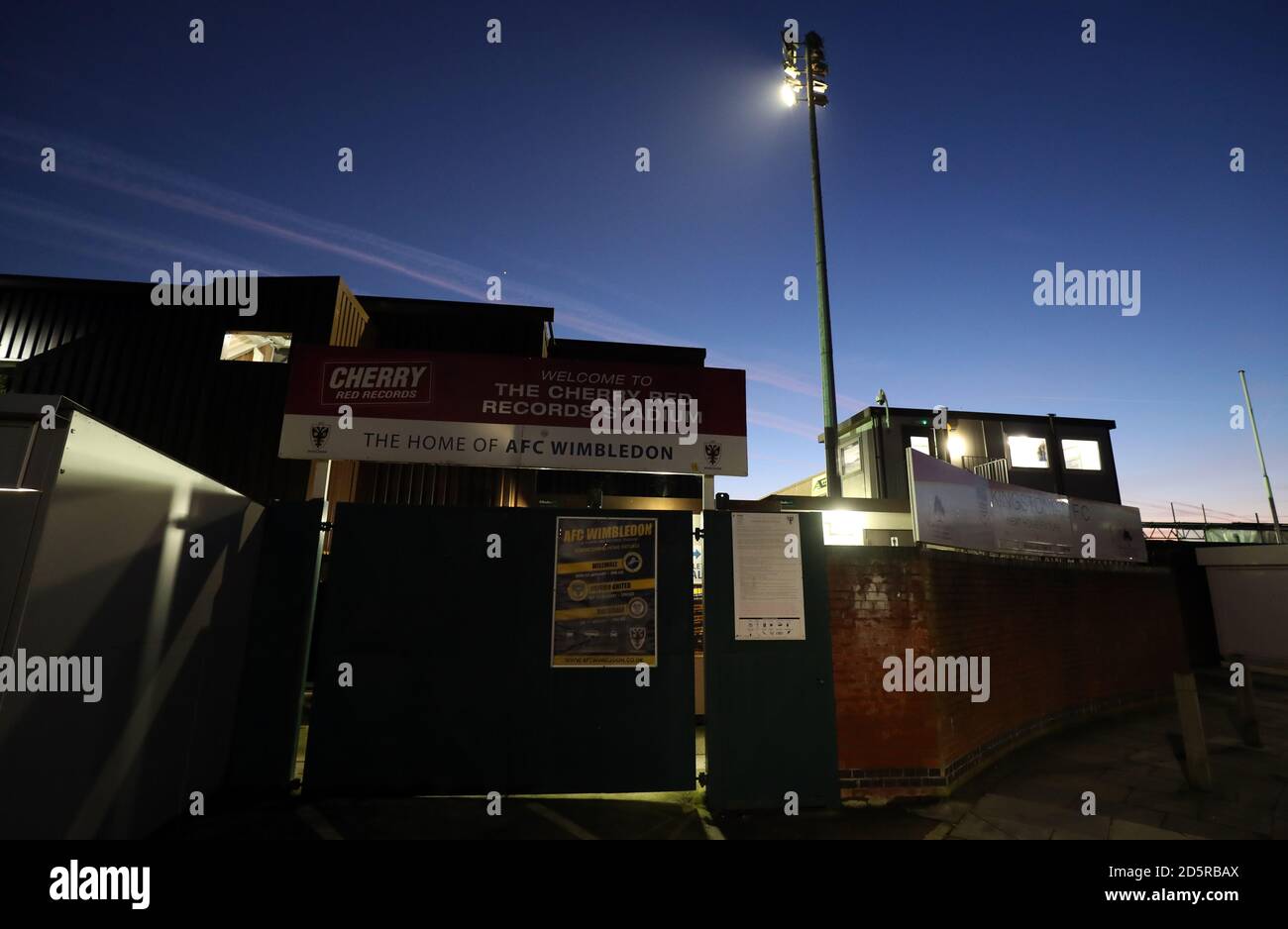 General view of kingsmeadow football stadium hi-res stock photography ...