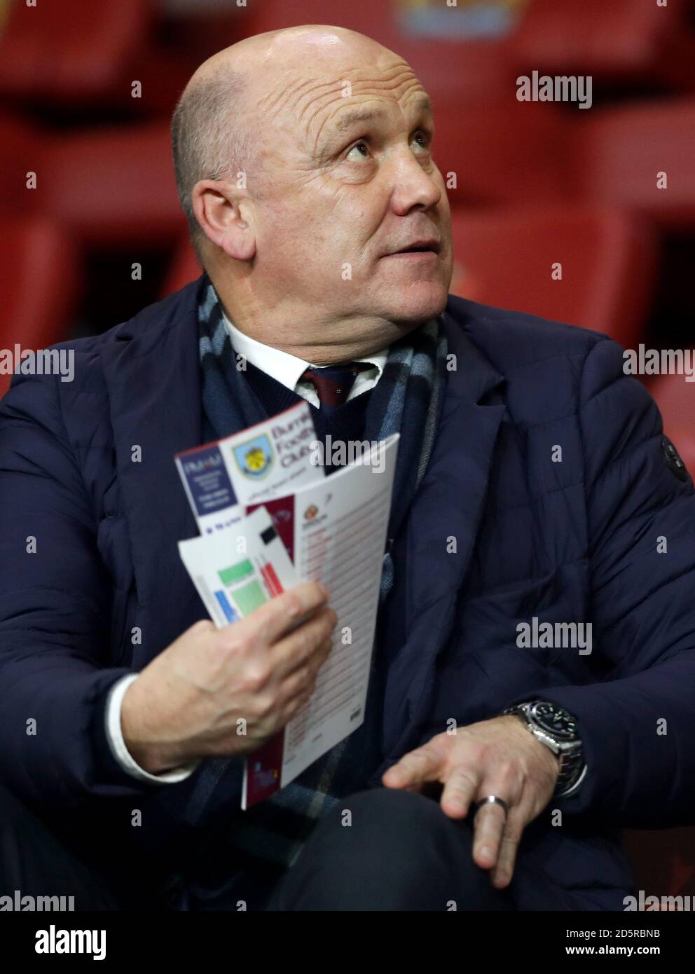 Mike Phelan in the stands at Turf Moor Stock Photo - Alamy