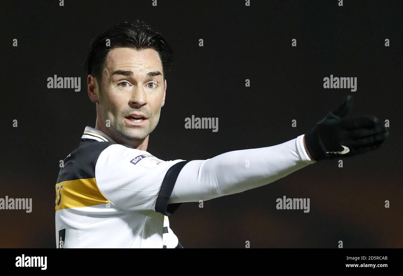 New Port Vale signing Chris Eagles in action against Bury Stock Photo ...
