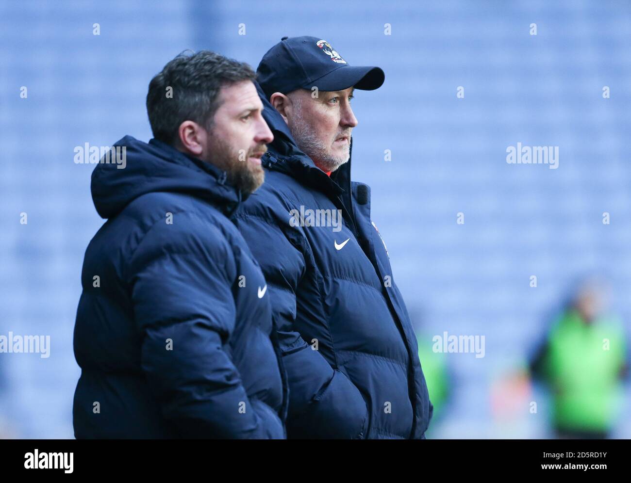 Coventry City manager Russell Slade (right) with First Team coach Nicky ...