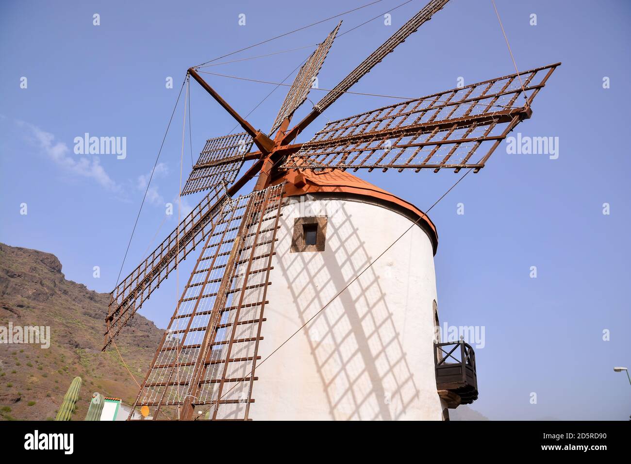 Classic Vintage Windmill Building Stock Photo - Alamy