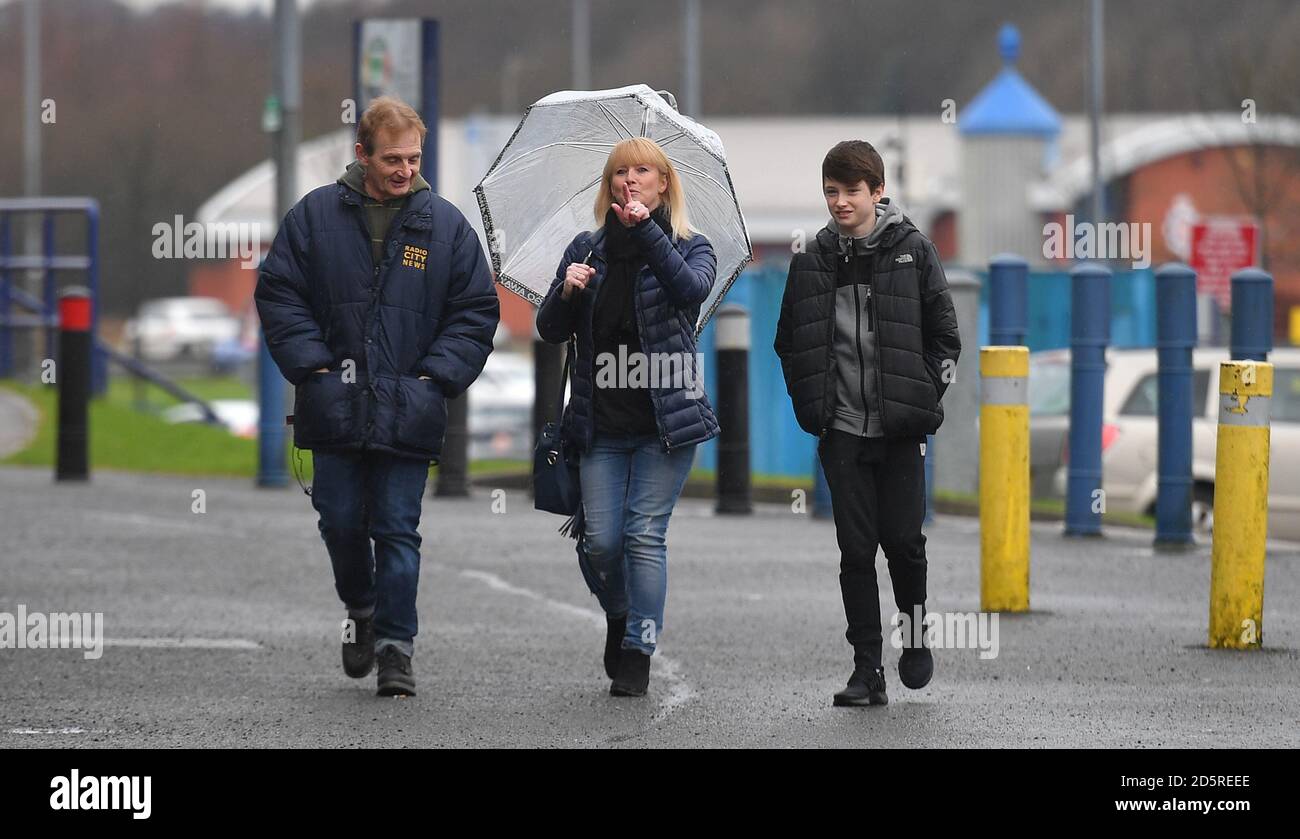 Bolton fans outside stadium hi-res stock photography and images - Alamy